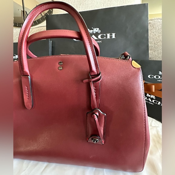 Coach | Bags | Authentic Leather Coach Charlie Carryall In Oxblood ...